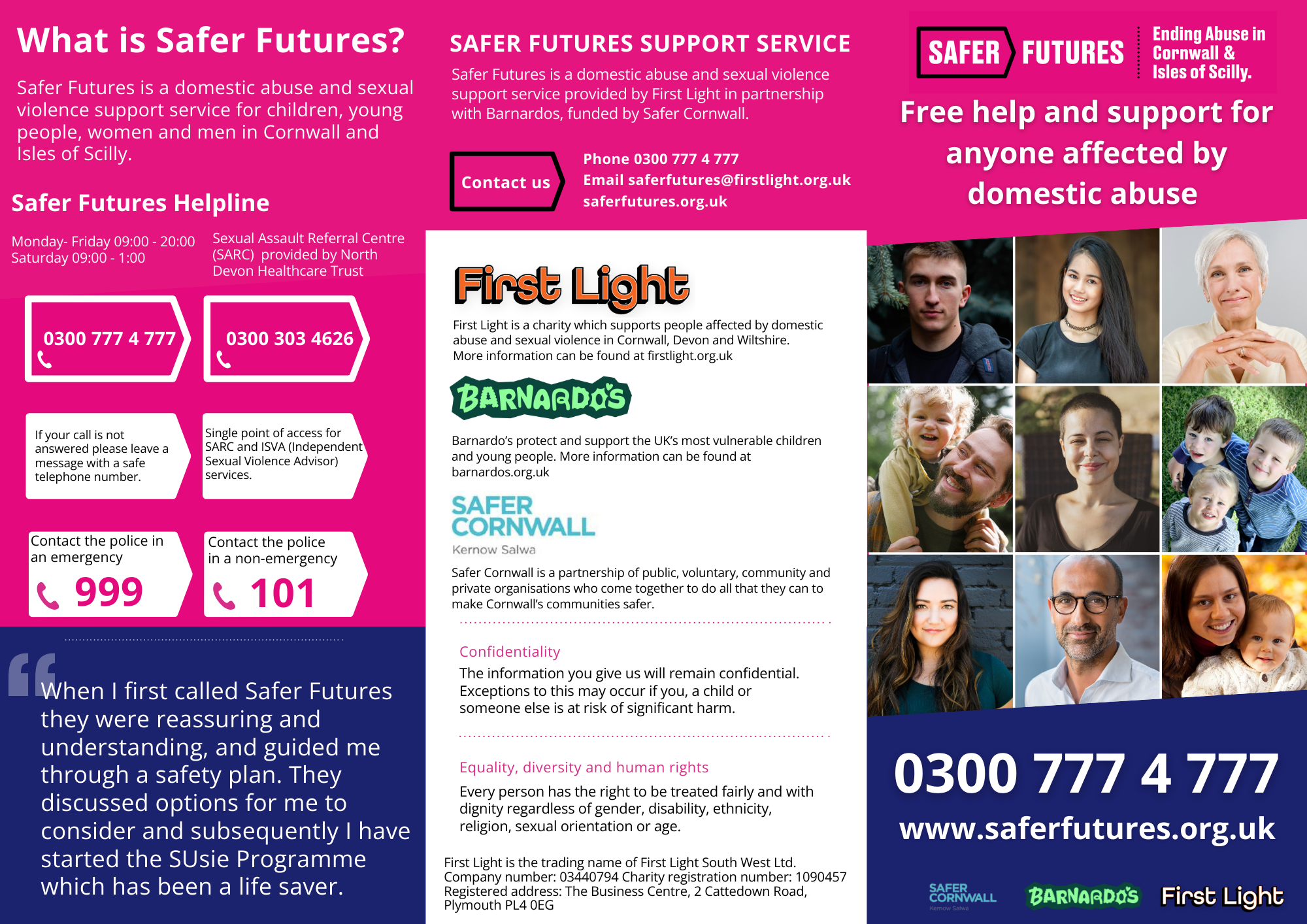 Safer Future Leaflets & Posters - Safer Futures